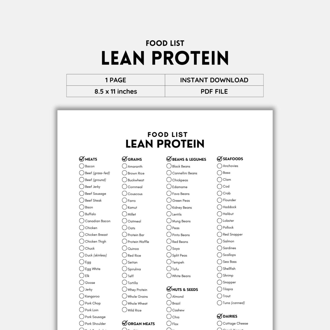Lean Protein, Food List, Healthy Protein, Low Fat Protein, Fitness Diet ...