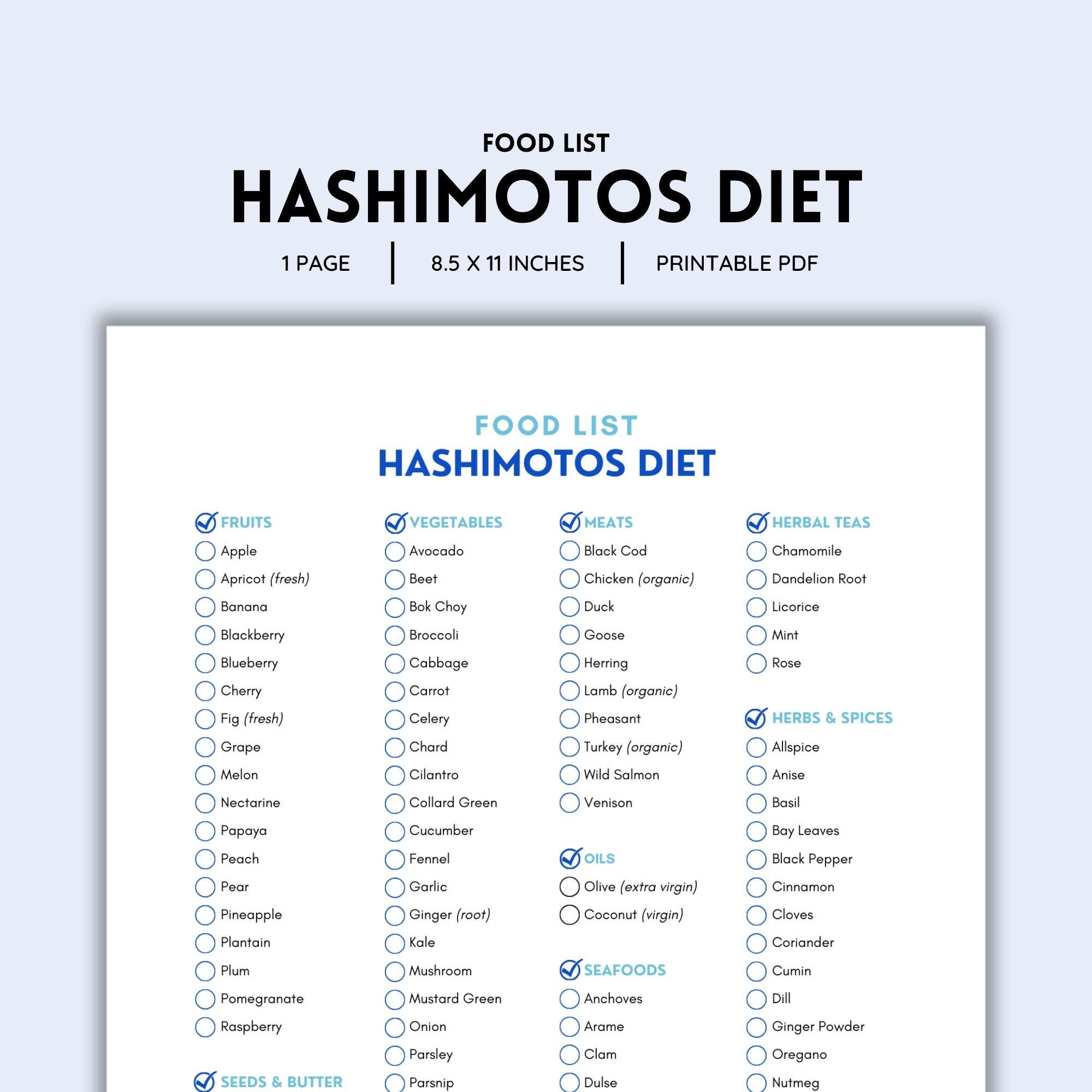 Hashimotos Diet, Food Chart, Food List, Thyroid Health, Foods to Eat ... Hashimotos Diet, Food Chart, Food List, Thyroid Health, Foods to Eat ...