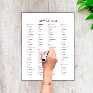 Low Fat Diet, Food List, Low Fat Foods, Grocery List, Shopping List ...