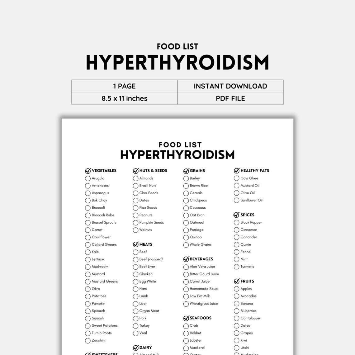 Hyperthyroidism Hyperthyroidism Diet Food Guide Food List What To What What No To Eat