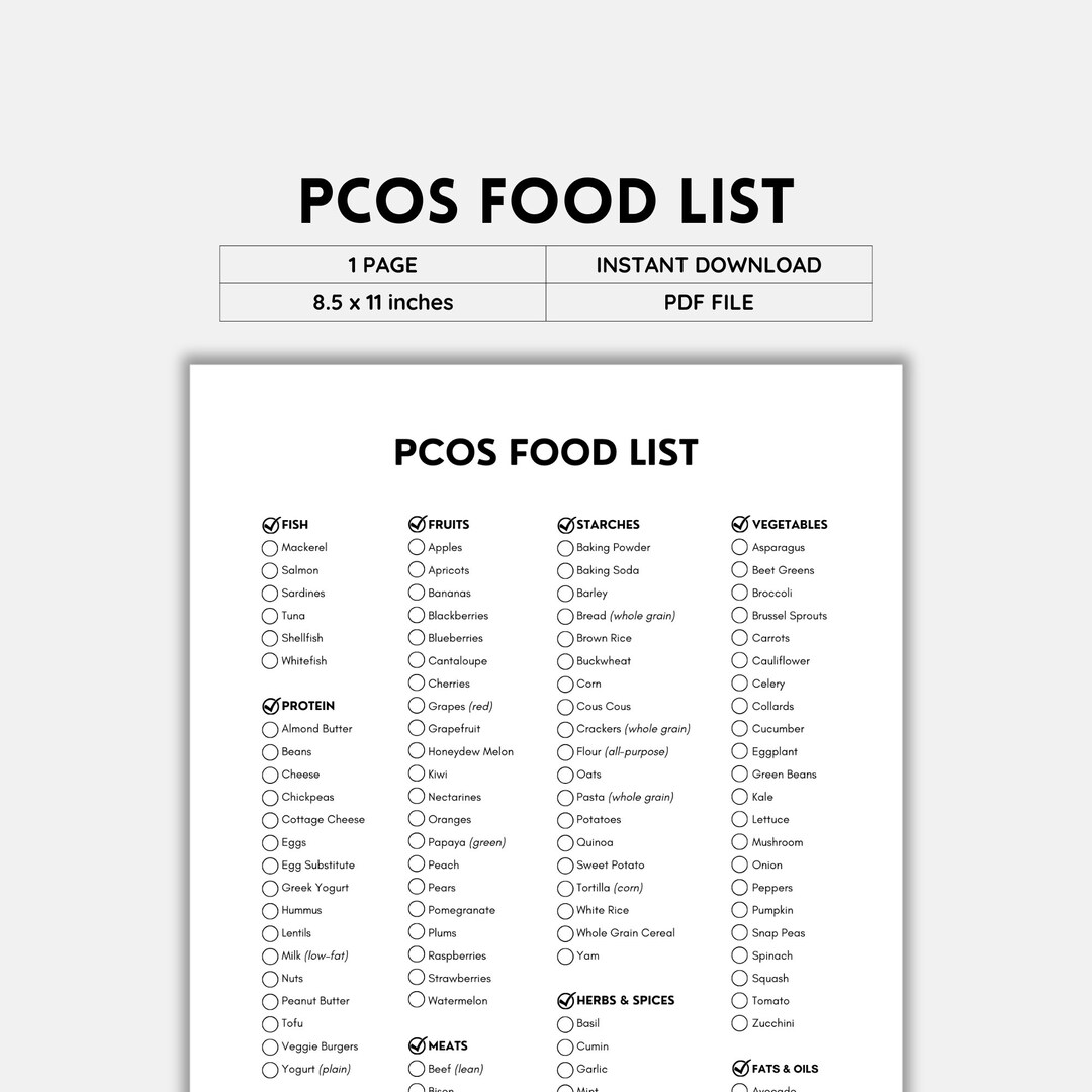 PCOS Food List, Pcos Diet, Pcos Awareness, Grocery List, Shopping List ...