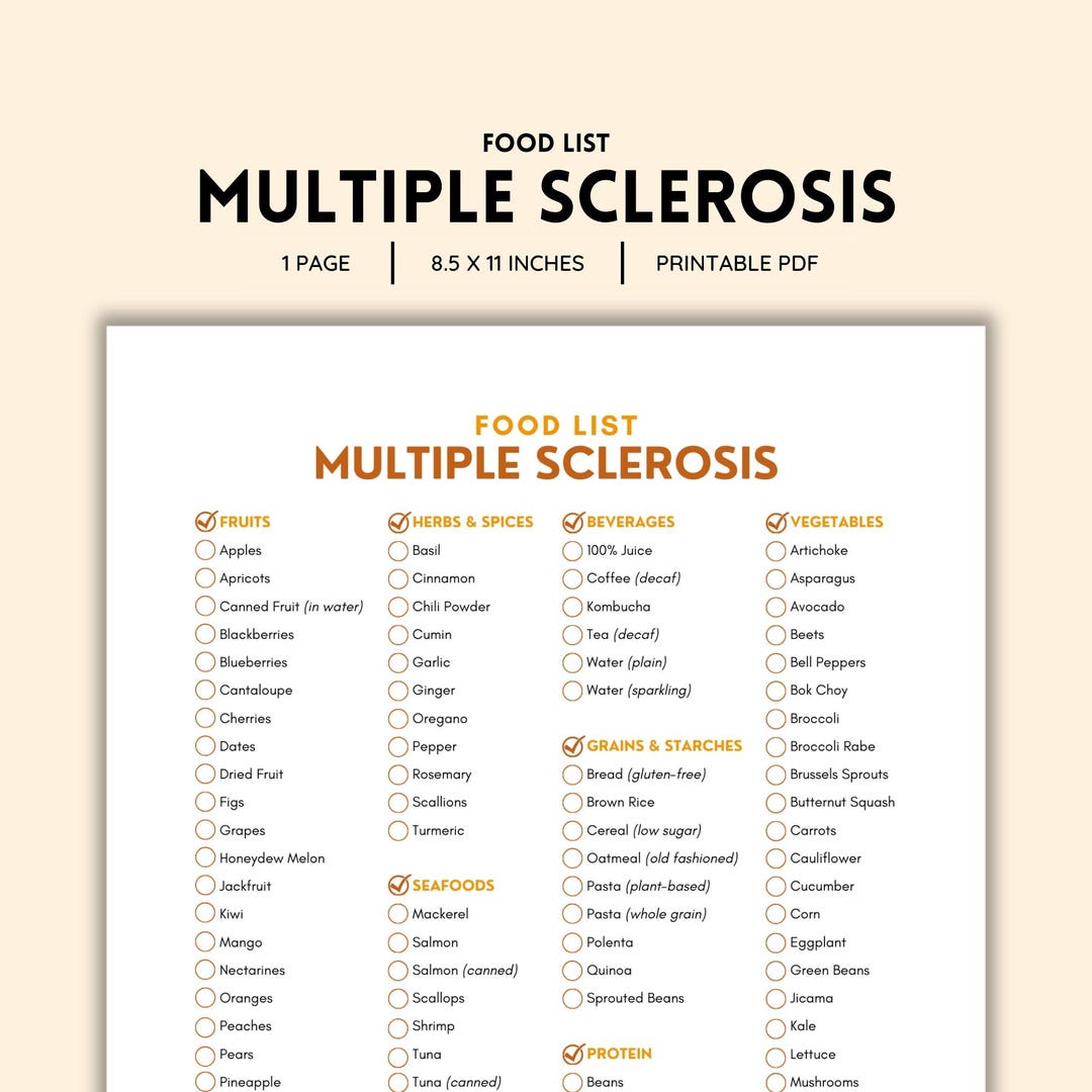 Multiple Sclerosis, Food List, Grocery List, Shopping List, MS Friendly ...