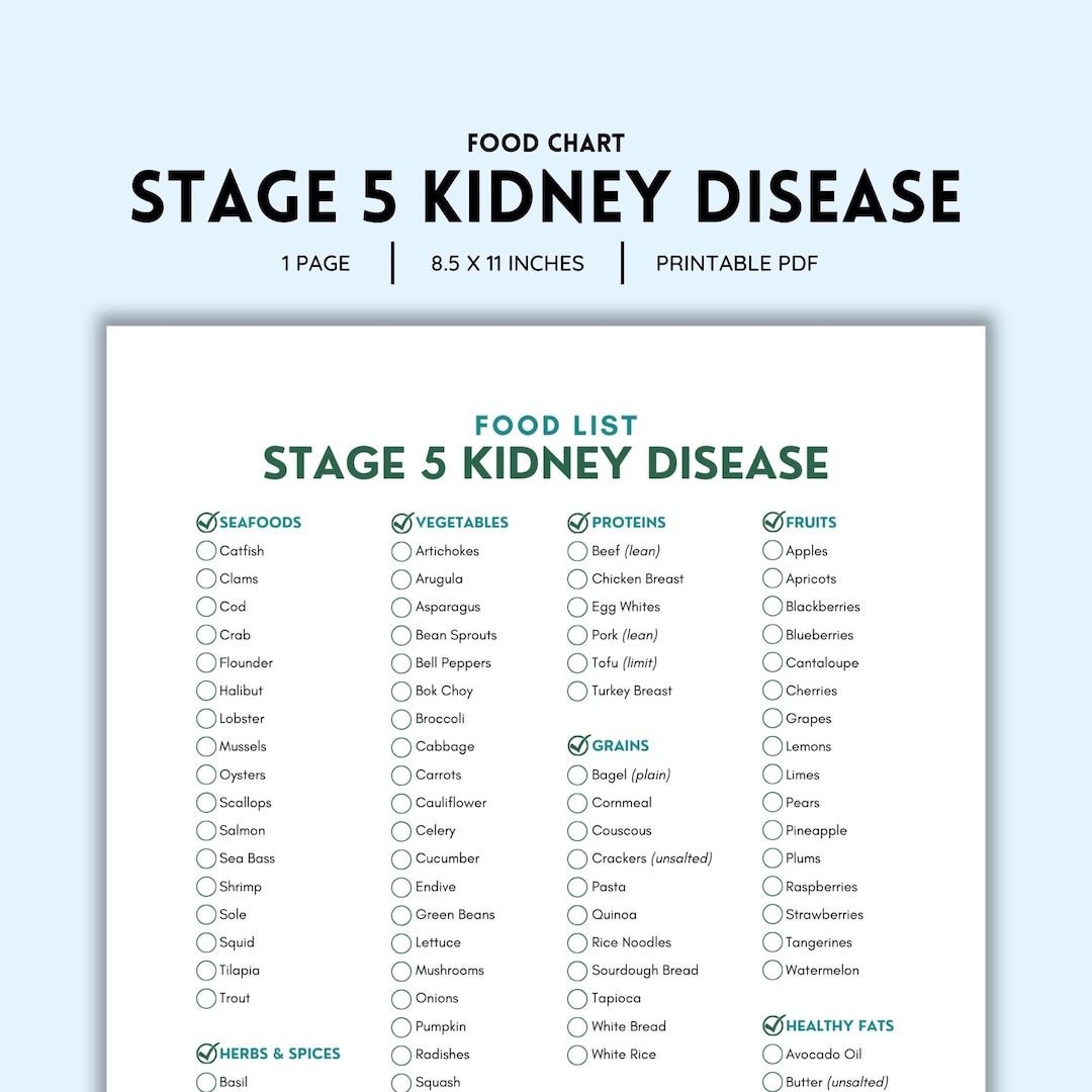 Stage 5 Kidney Disease, Kidney Disease Diet, Renal Diet, Kidney Food ...