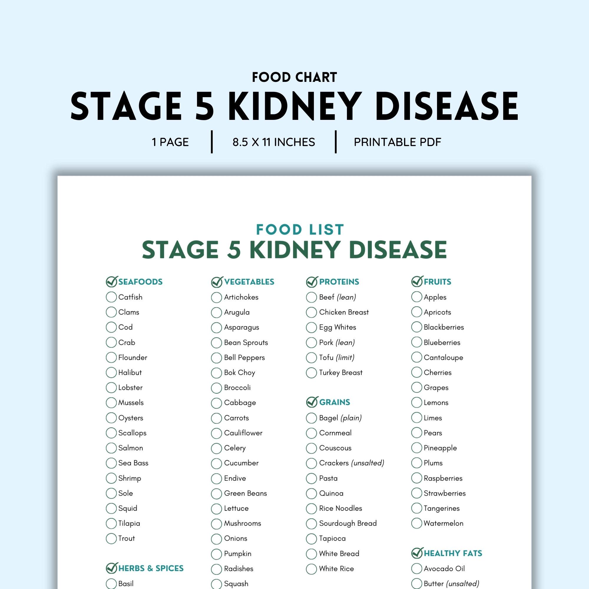 Stage 5 Kidney Disease, Kidney Disease Diet, Renal Diet, Kidney Food ...