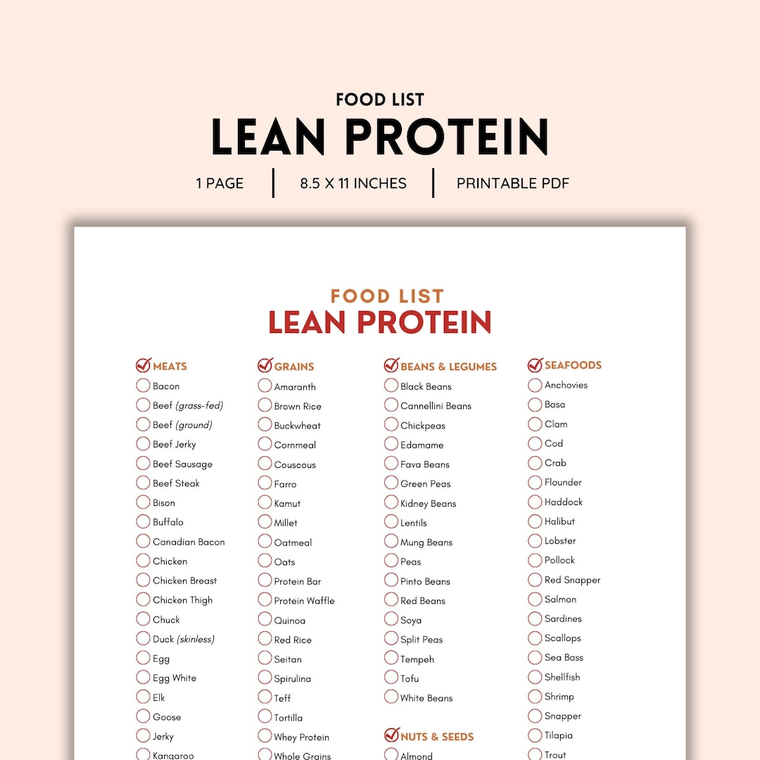 Lean Protein, Food List, Healthy Protein, Low Fat Protein, Fitness Diet ...