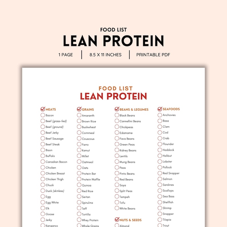Lean Protein, Food List, Healthy Protein, Low Fat Protein, Fitness Diet ...