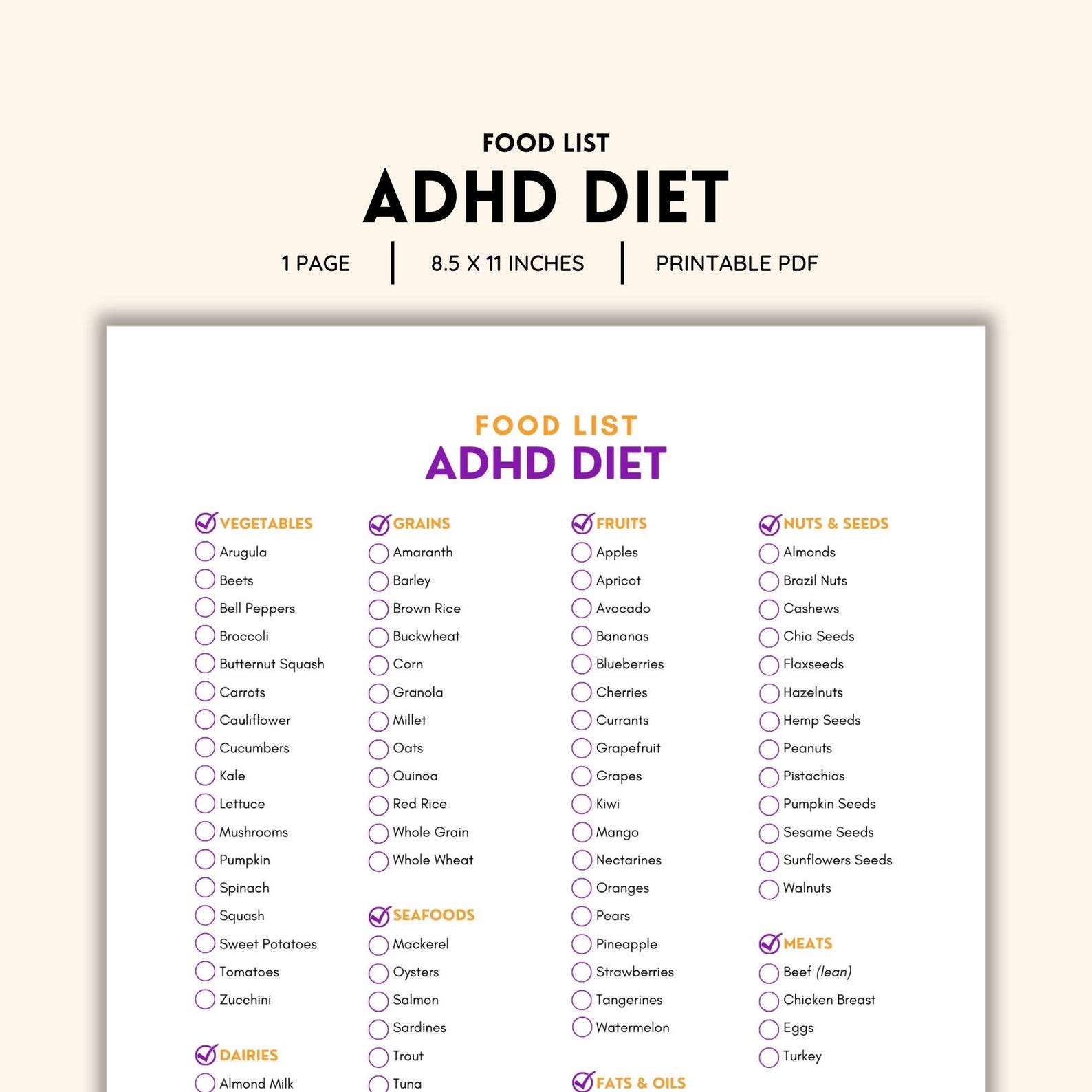ADHD Diet, ADHD Food List, Attention Deficit, Sensory Diet, Nutrition ...