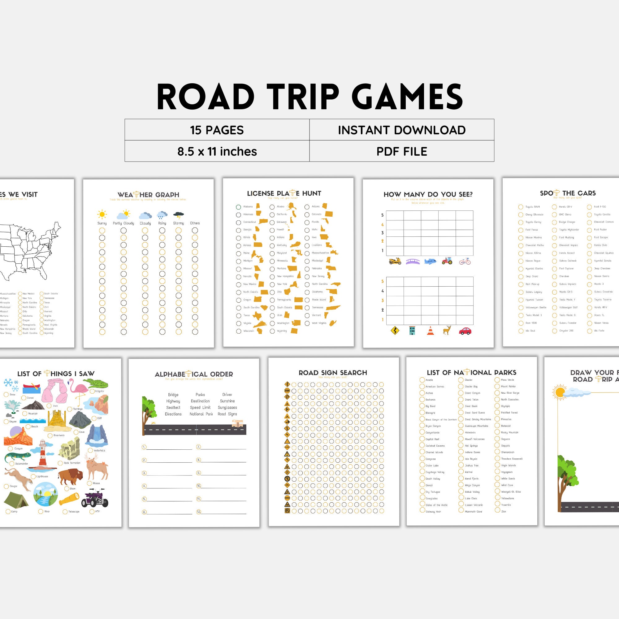 Road Trip Games, Travel Games, Car Games, Road Trip, Family Road Trip ...