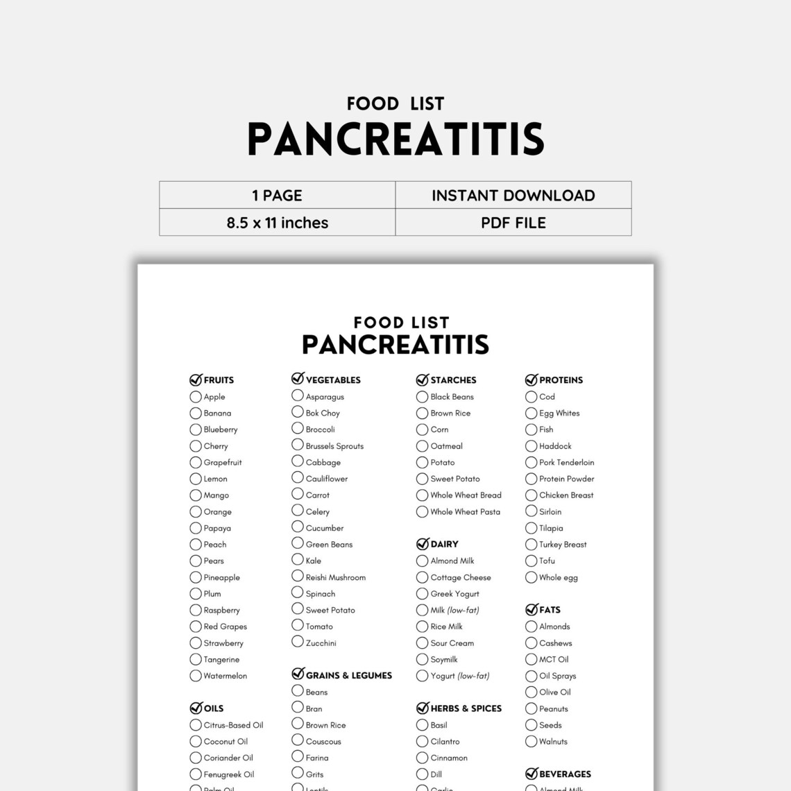 Pancreatitis, Food List, Food Chart, Pancreatitis Diet, Diet Planner ...