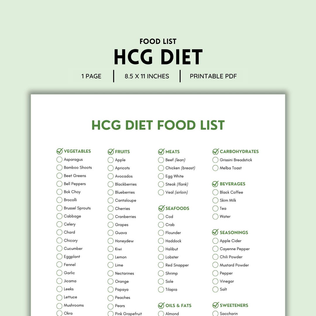 HCG Diet, Food List, Grocery List, Food Guide, List Printable, Shopping ...