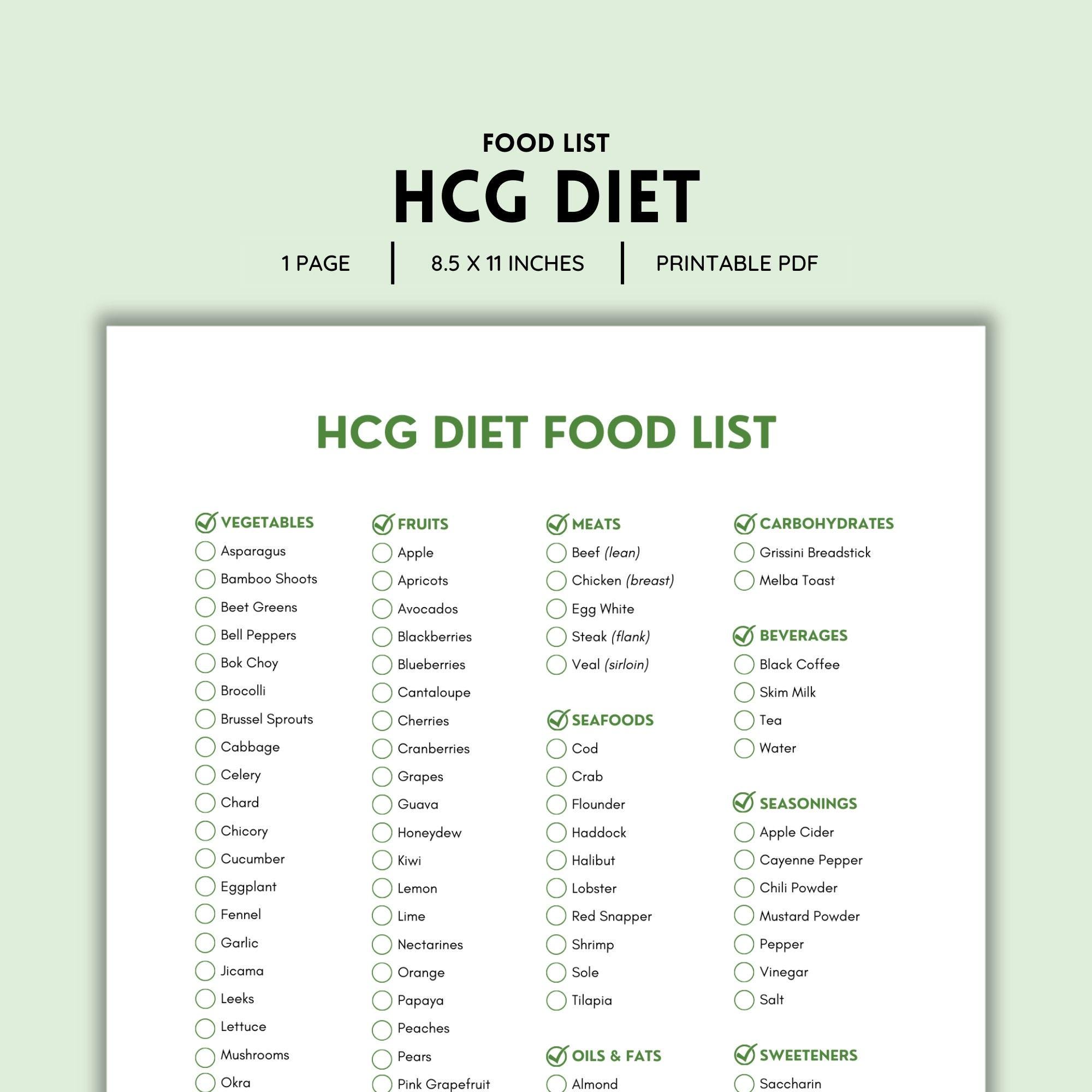 HCG Diet, Food List, Grocery List, Food Guide, List Printable, Shopping List, HCG Protocol ...