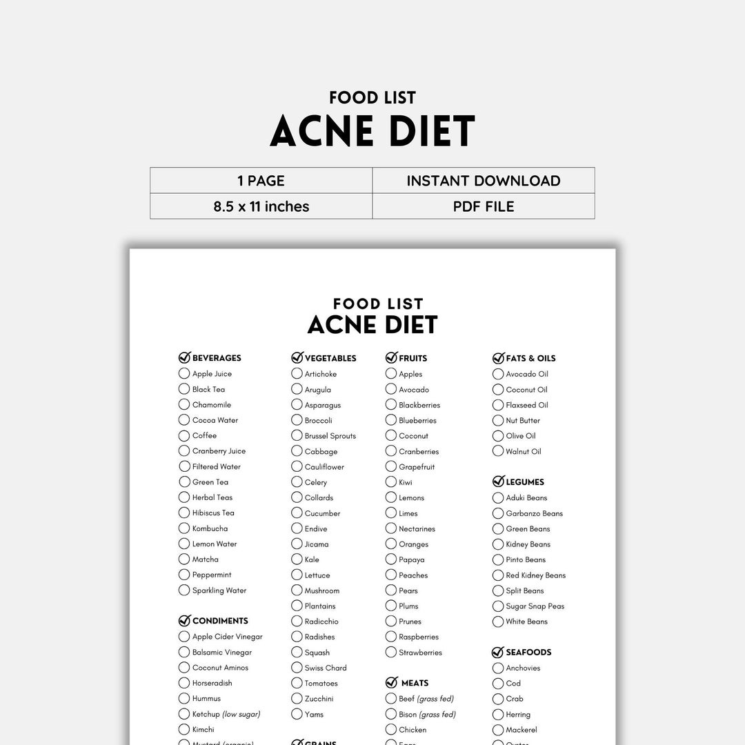 Acne Diet, Food List, Anti Aging, Acne Prevention, Clear Skin Diet ...