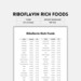 Riboflavin, Vitamin B2, Rich Foods, Food List, Riboflavin Sources ...