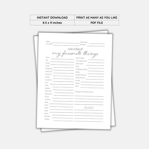 Hoja De Trabajo De Mis Cosas Favoritas Frases De Motivación