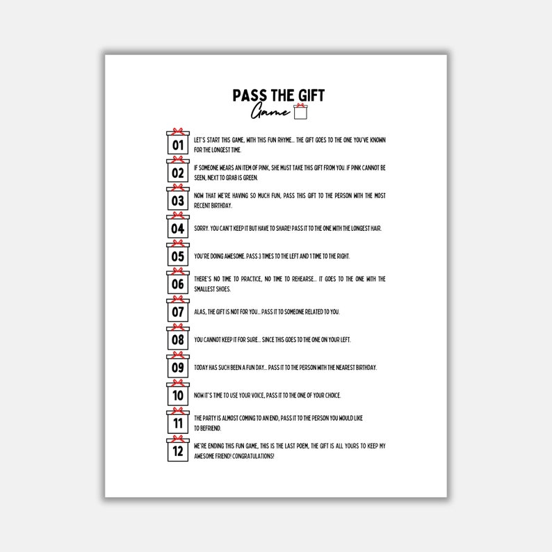Pass the Gift Game - Fun Party Activity for All Ages - Interactive ...