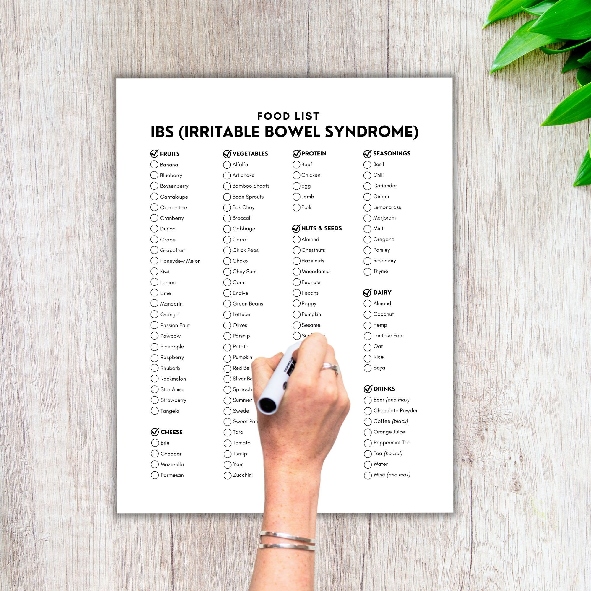 IBS Diet, Irritable Bowel Syndrome, Food List, Grocery List, Food Guide ...