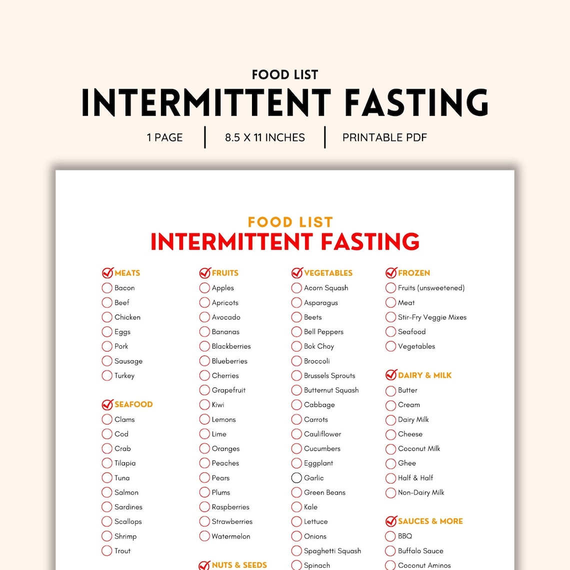 Intermittent Fasting, Intermittent Fasting Guide, Food List, Foods to ...