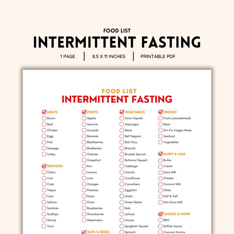 Intermittent Fasting, Intermittent Fasting Guide, Food List, Foods to ...