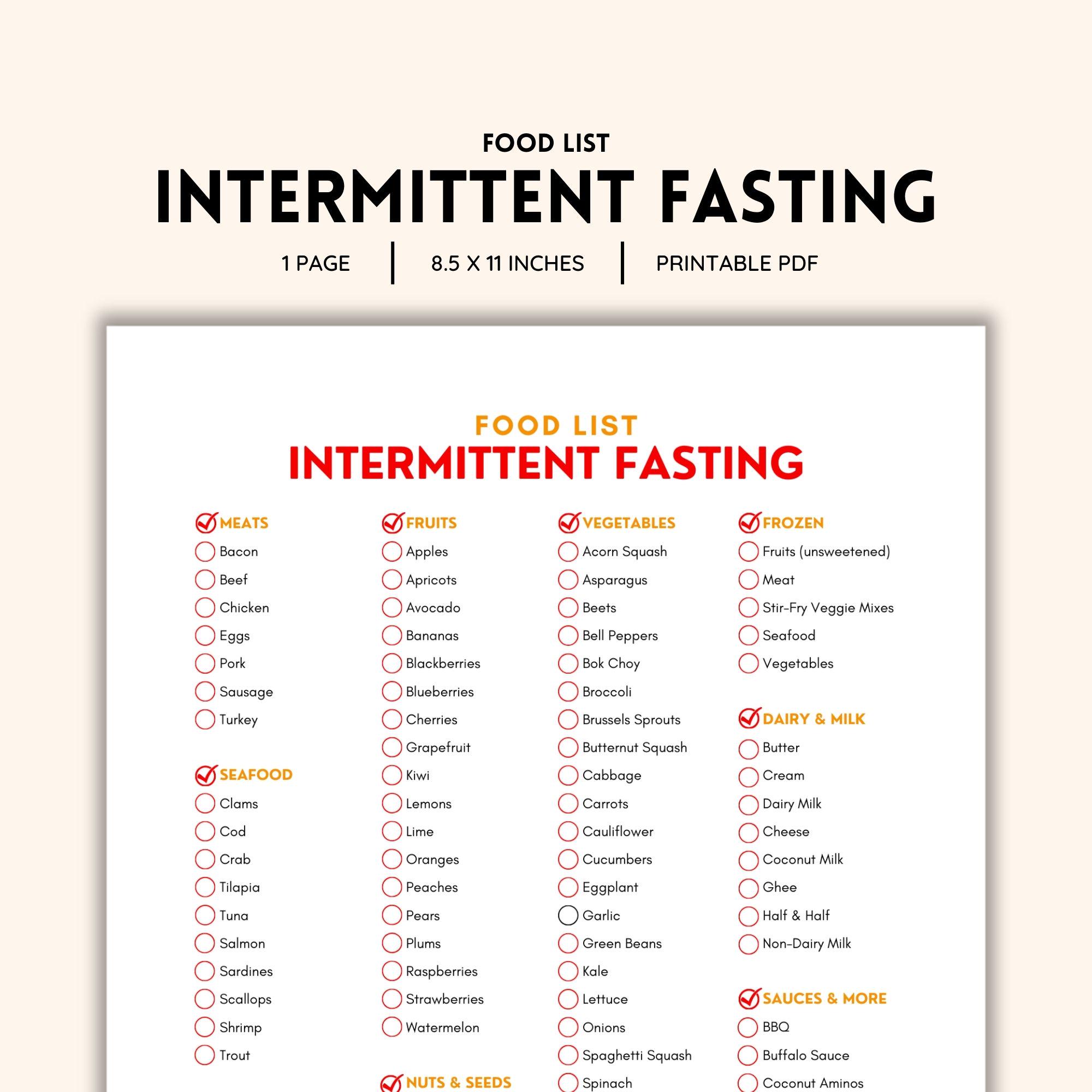 Intermittent Fasting, Intermittent Fasting Guide, Food List, Foods to ...