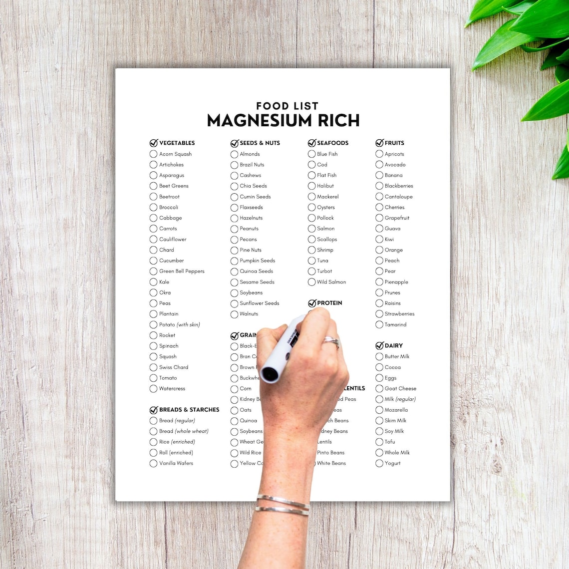Magnesium Rich, Food List, Grocery List, Shopping List, Food Guide ...