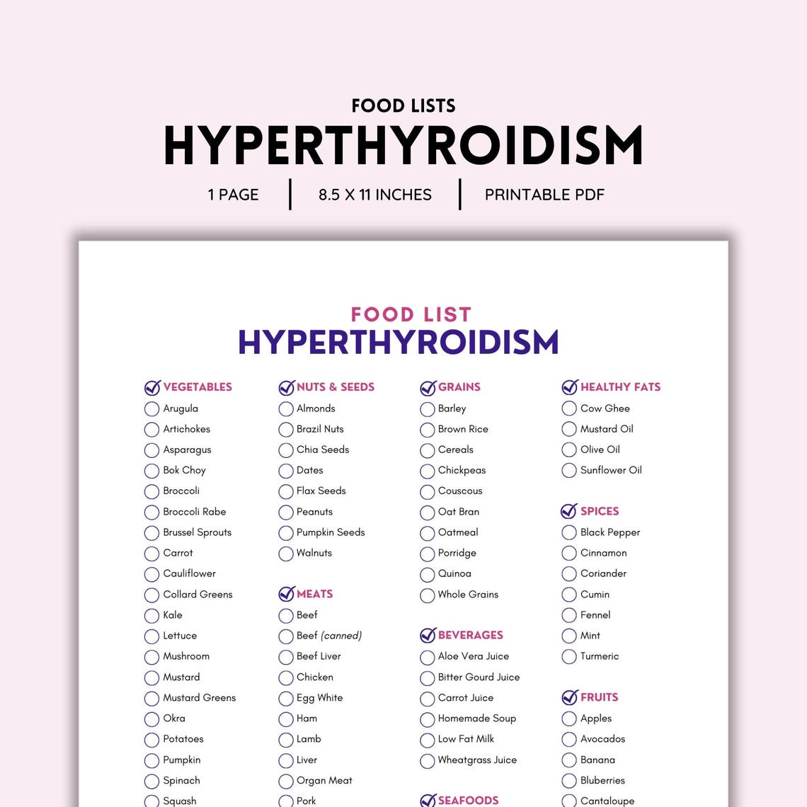 Hyperthyroidism, Hyperthyroidism Diet, Food Chart, Food List, What to ...