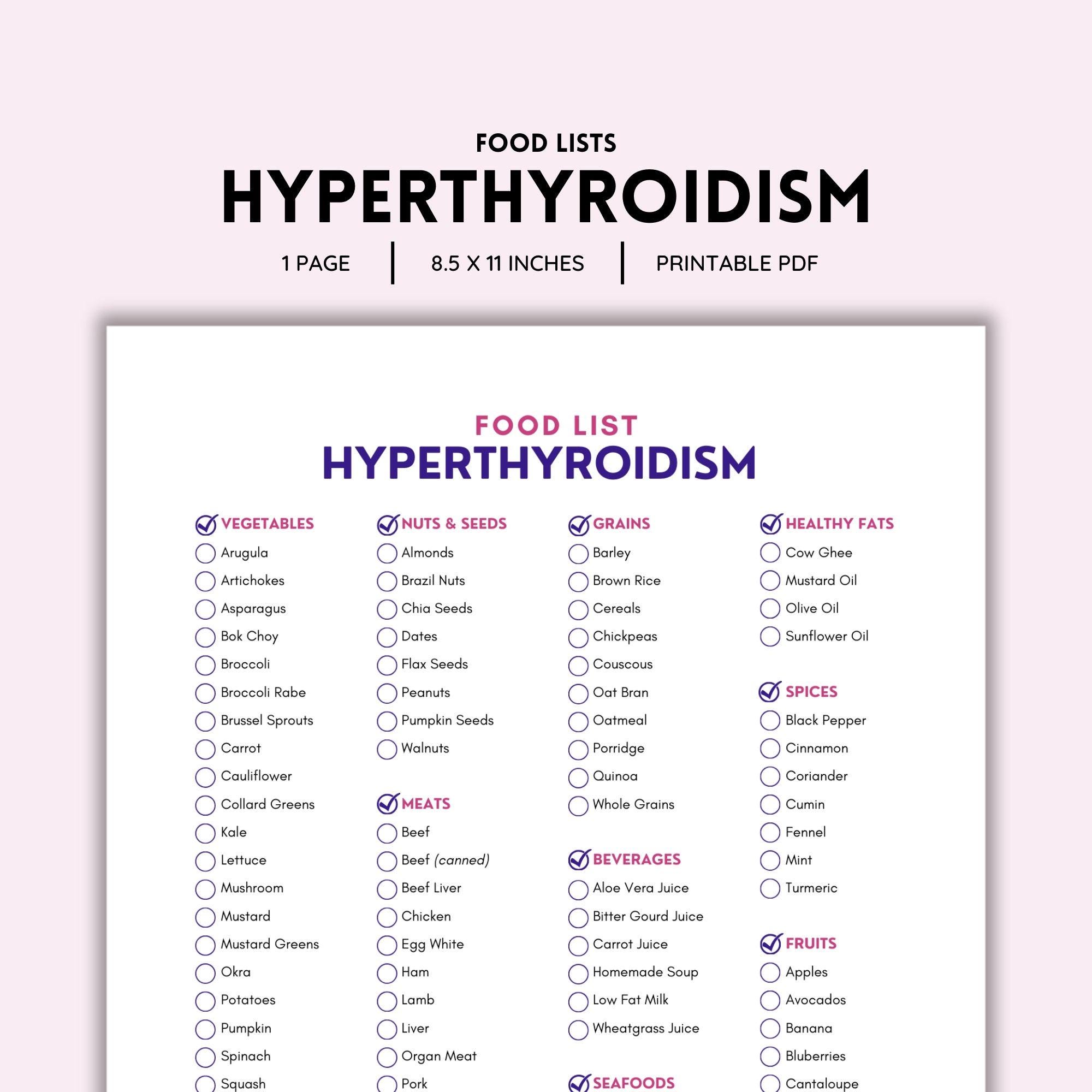 Hyperthyroidism, Hyperthyroidism Diet, Food Chart, Food List, What to ...