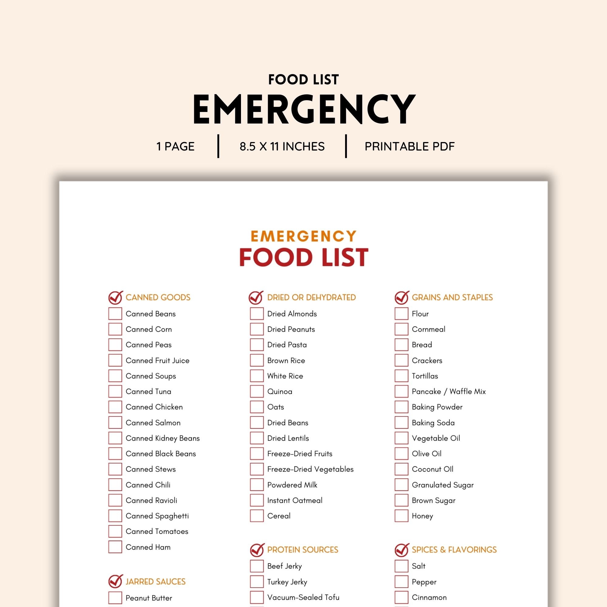 Emergency Food, Food List, Survival Food, Emergency Supplies, Shelf Stable Food, in Case of ...