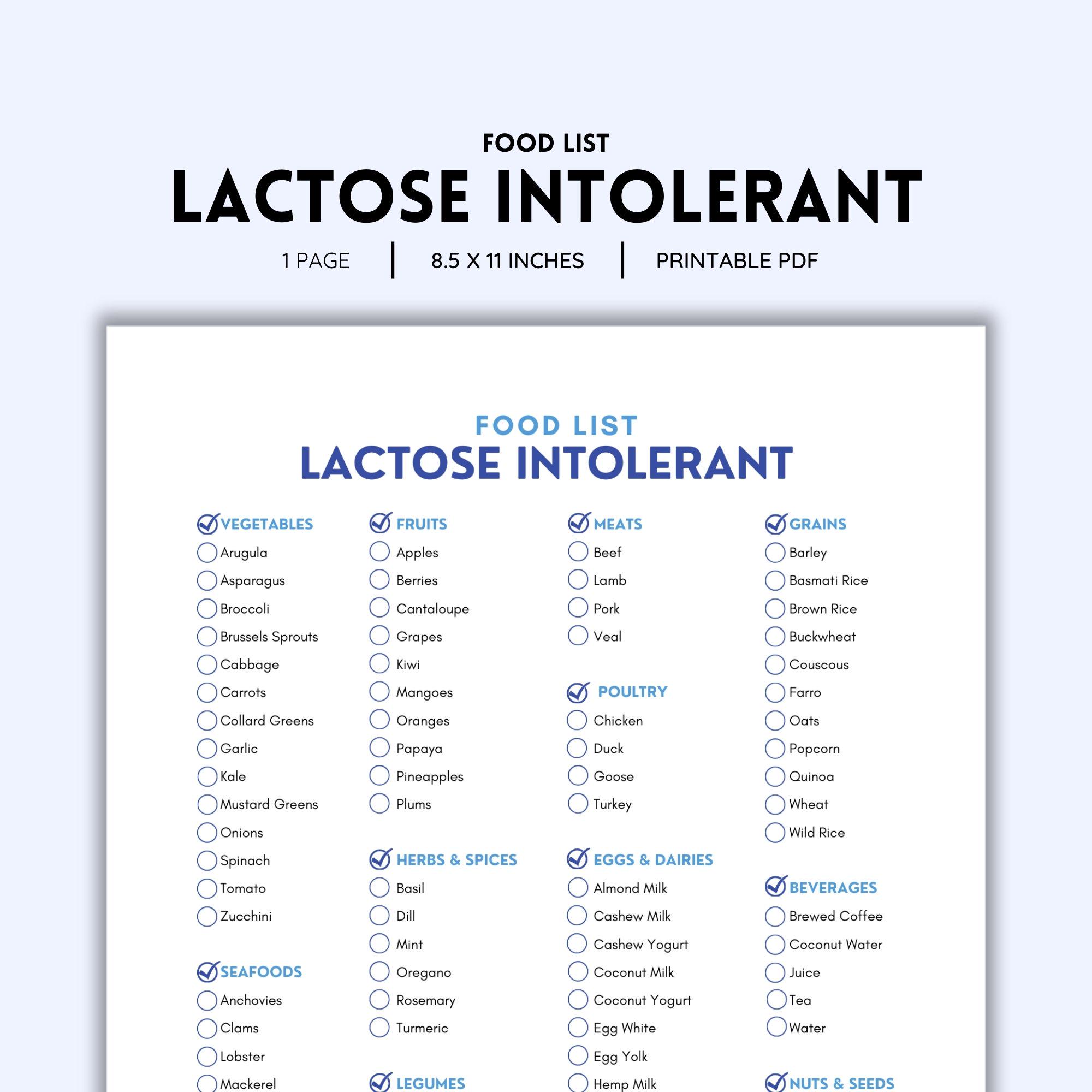 Lactose Intolerance, Food List, Lactose Intolerant, Dairy Free, Lactose Free, Stomach Problems ...
