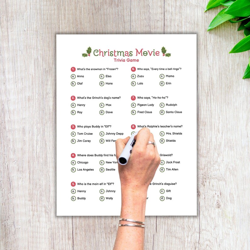 Christmas Movie Trivia, Christmas Movie Game, Christmas Activities ...