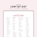 Low Fat Diet, Food List, Low Fat Foods, Grocery List, Shopping List ...