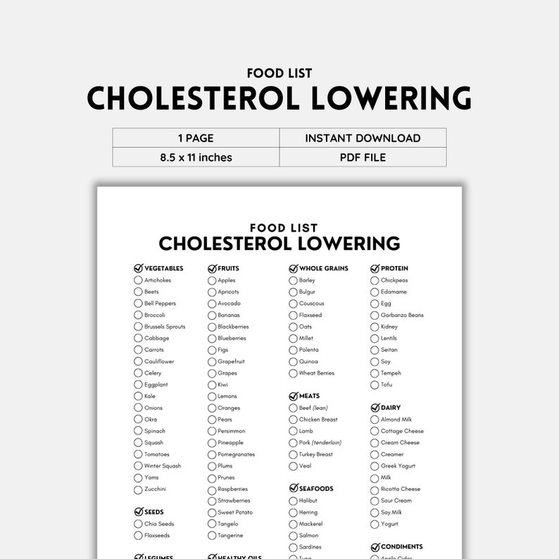 Cholesterol Lowering, Cholesterol Friendly, Food List, Low Cholesterol ...