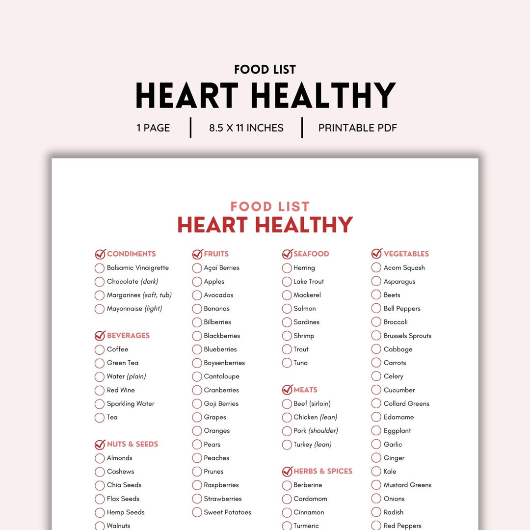 Heart Healthy, Heart Health, Heart Disease, Food List, Cardiac Diet ...