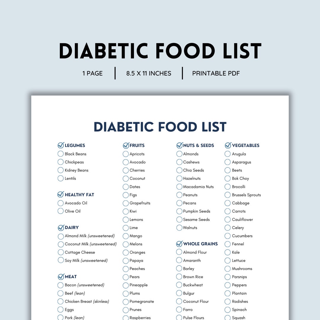 Diabetic Food List, Diabetes Food List, Diabetes Mellitus, Type 2 ...