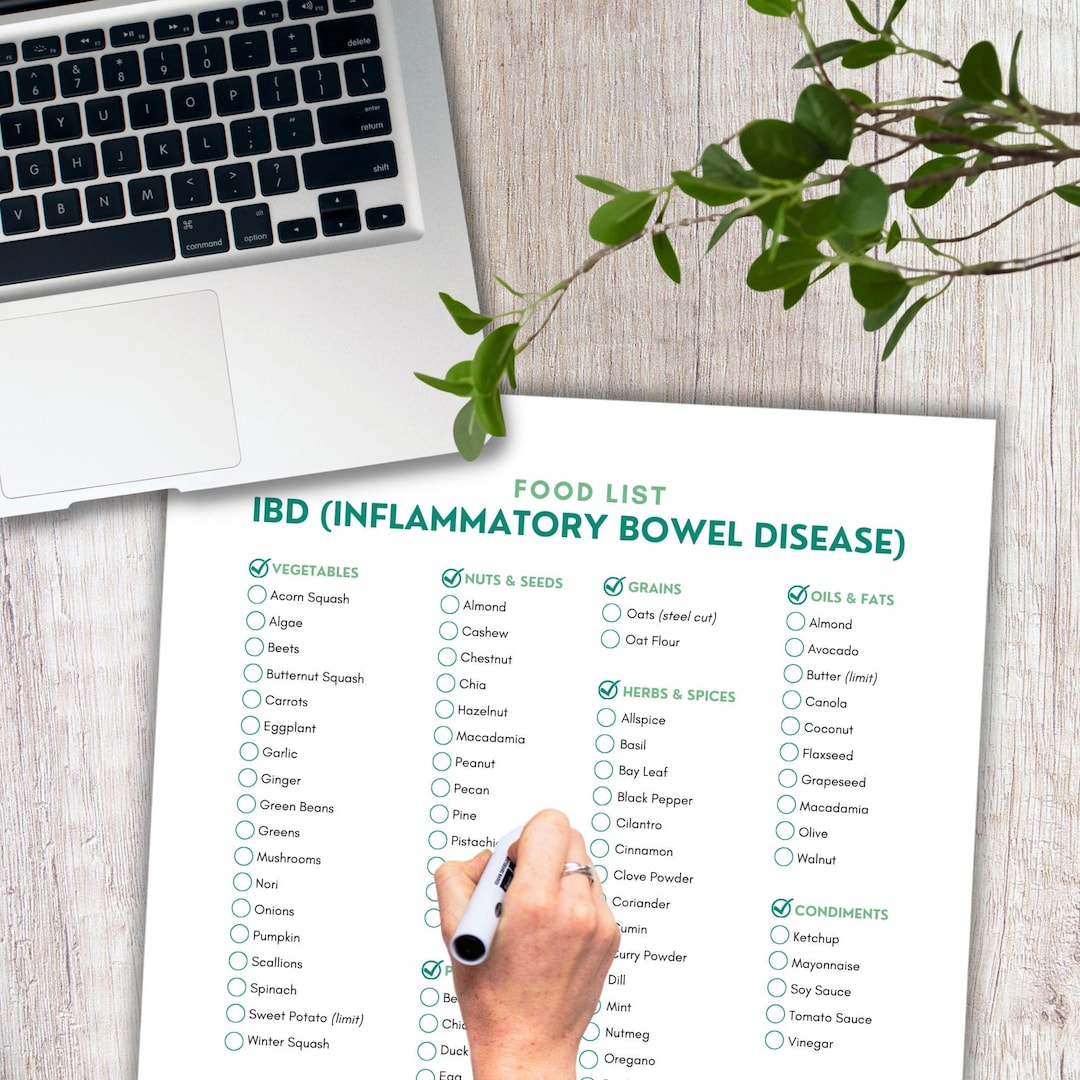 IBD Diet Food List Printable | Gut-friendly Foods Guide | Color PDF ...