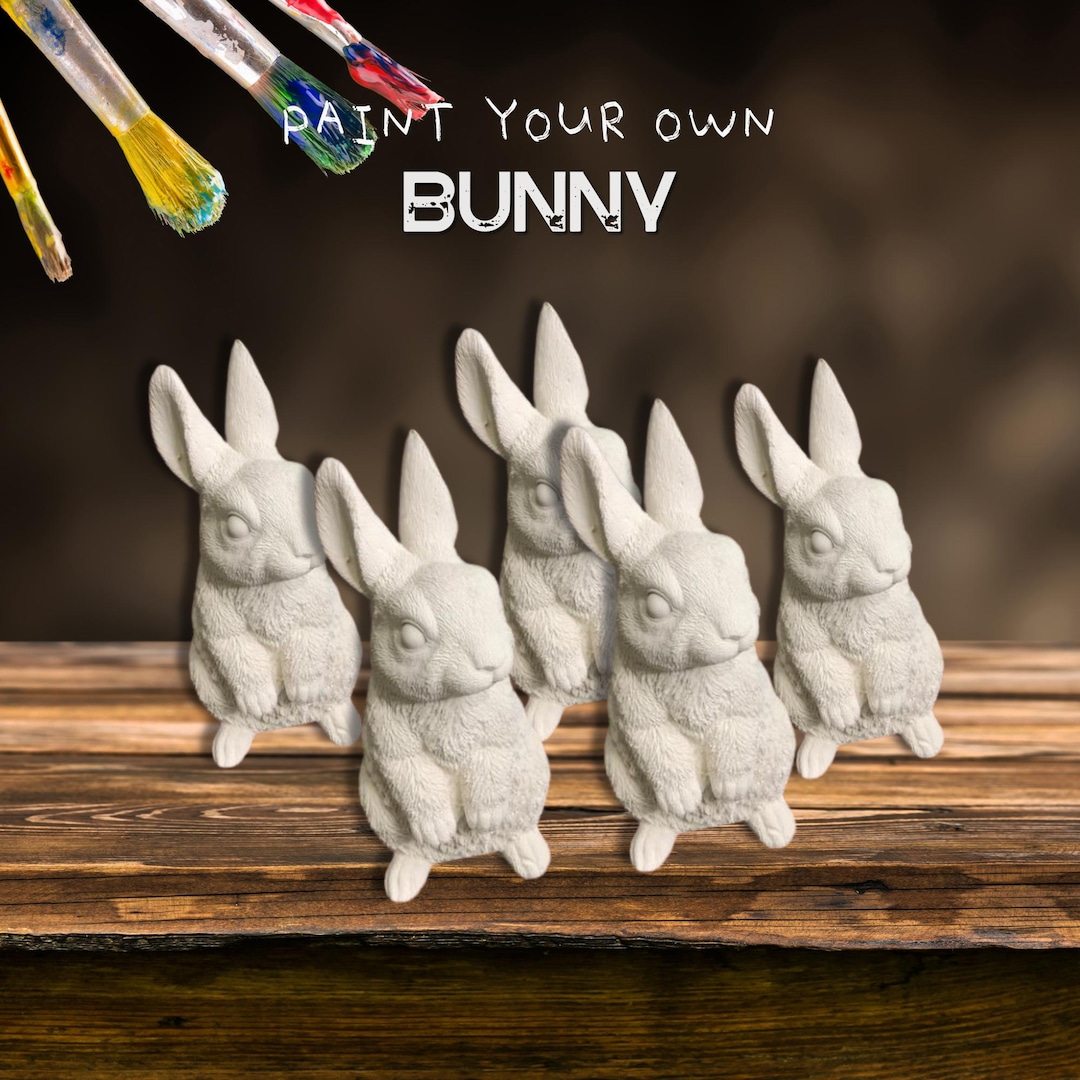 Rabbit Figurine Unpainted, Rabbit Memorial Ready to Paint, Sculpture ...