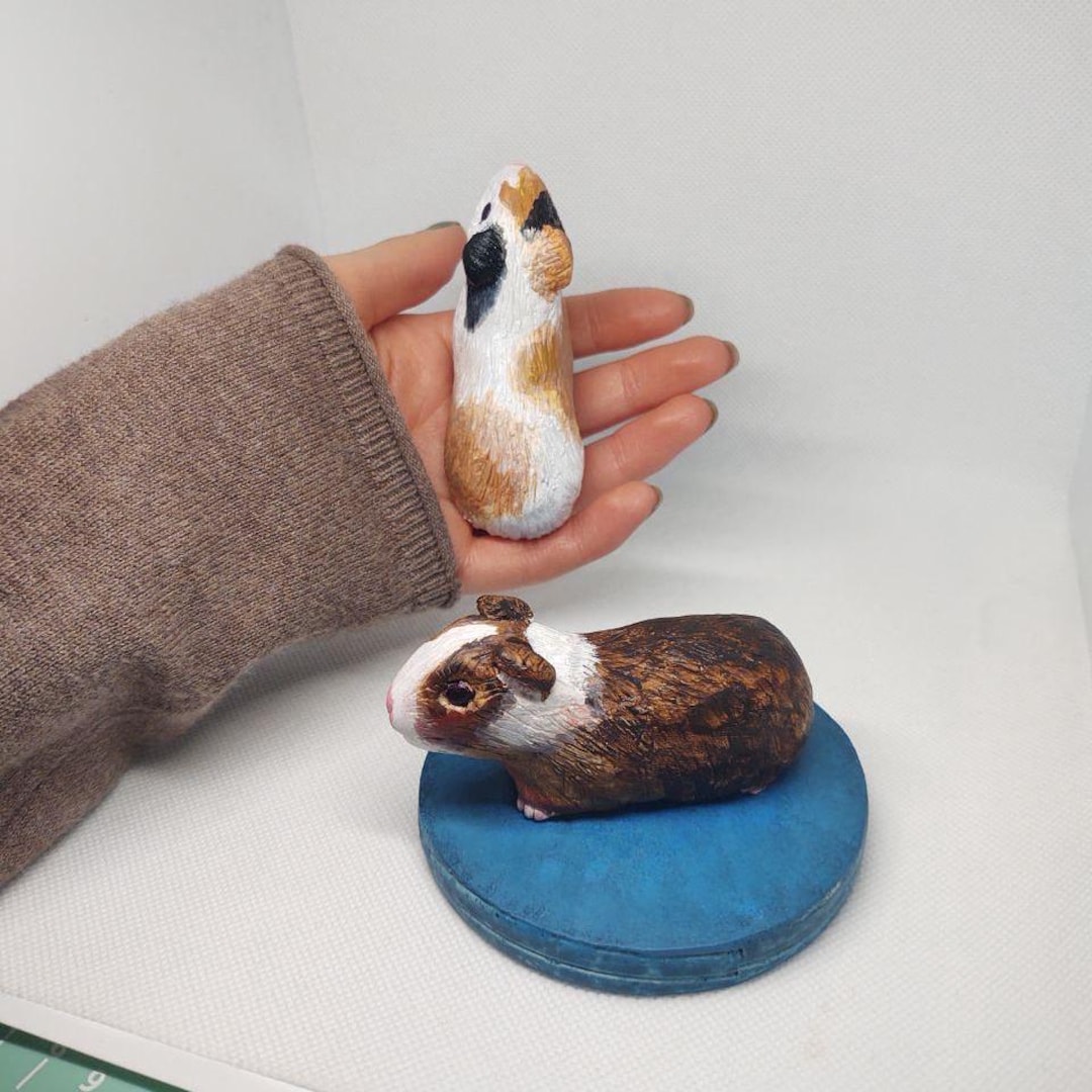 Custom Guinea Pig Sculpture: Handmade Clay Figurine - Etsy