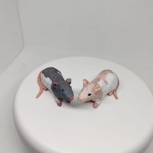 Rat Miniature Sculpture, Realistic Rat, Polymer Clay Rat Figurine ...