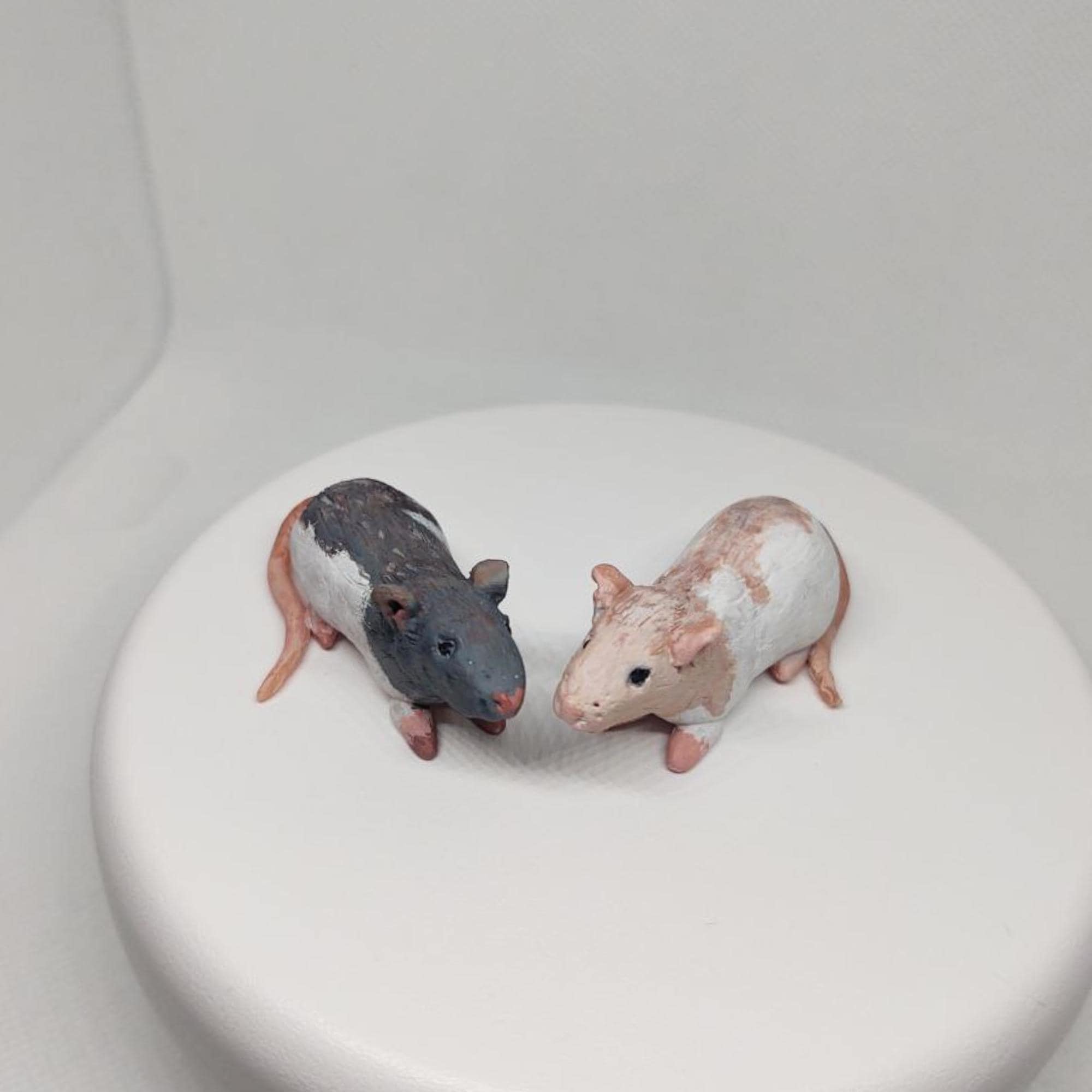 Rat Miniature Sculpture, Realistic Rat, Polymer Clay Rat Figurine ...
