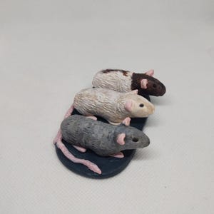 Custom Clay Rat Figurine: Handcrafted Miniature Pet Sculpture - Etsy