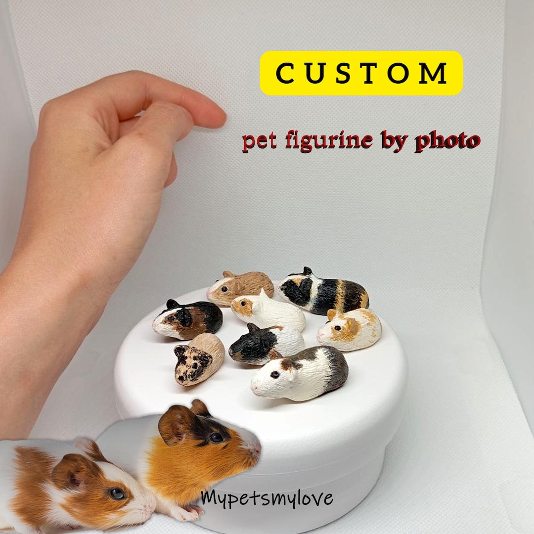 Guinea Pig Clay Sculpture by Photo, Personalised Mini Guinea Pigs ...
