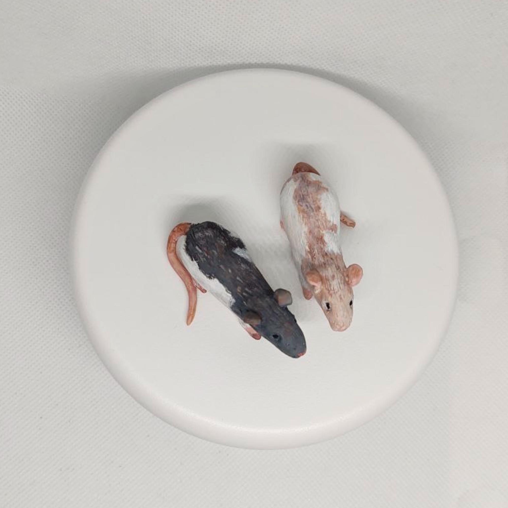 Rat Miniature Sculpture, Realistic Rat, Polymer Clay Rat Figurine ...