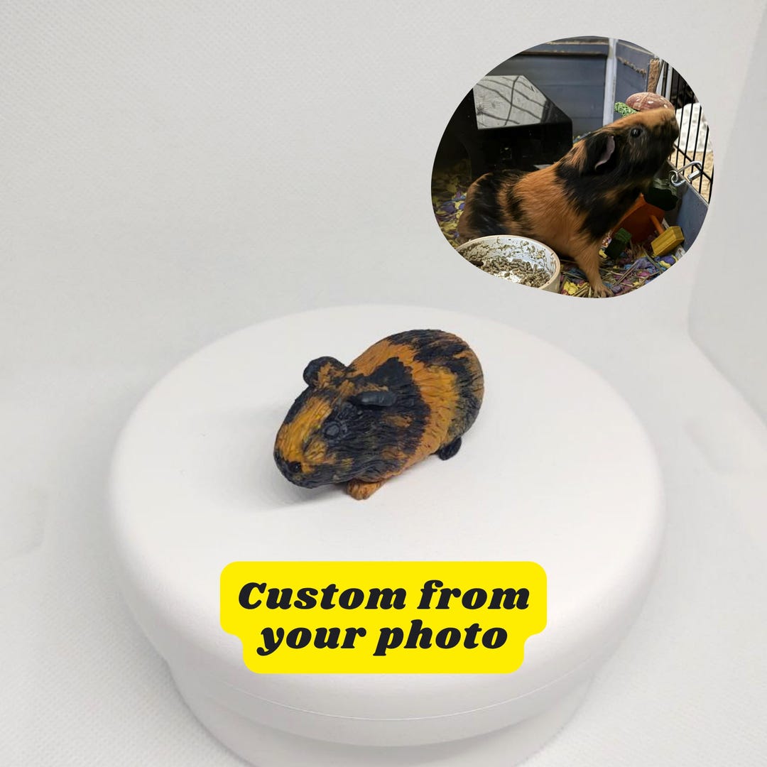 Custom Guinea Pig Clay Portrait Figurine – Personalized Miniature Pet ...