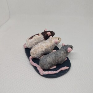 Custom Clay Rat Figurine: Handcrafted Miniature Pet Sculpture - Etsy