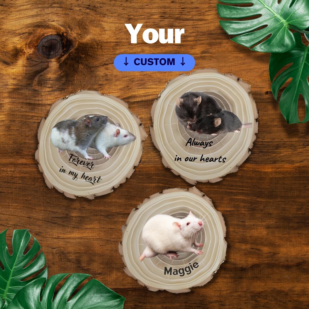 Rat Gifts Wood Slice Portrait, Awesome Gifts for Rat Lovers & Rat ...