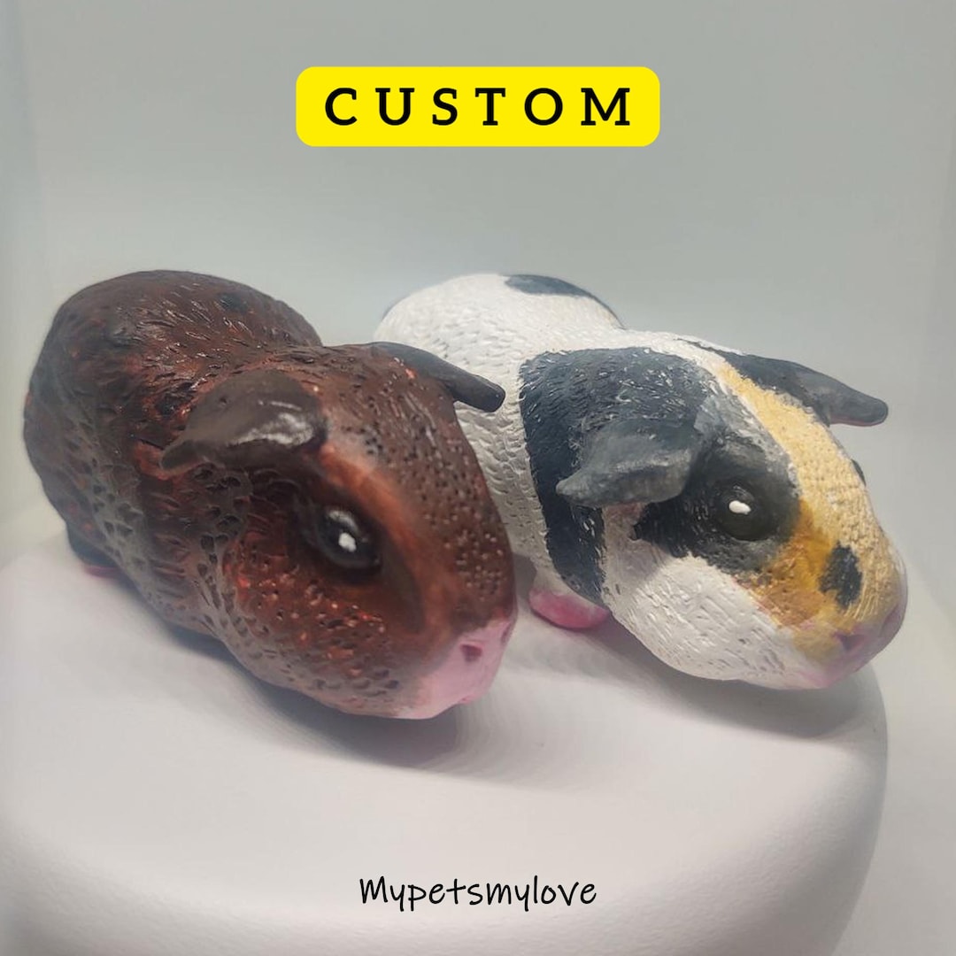 Guinea Pig Clay Sculpture, Guinea Pig Custom Made From Photo, Guinea ...