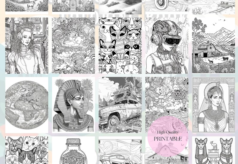 Full Collection 4000 Coloring Pages in 80 Coloring Books Bundle ...