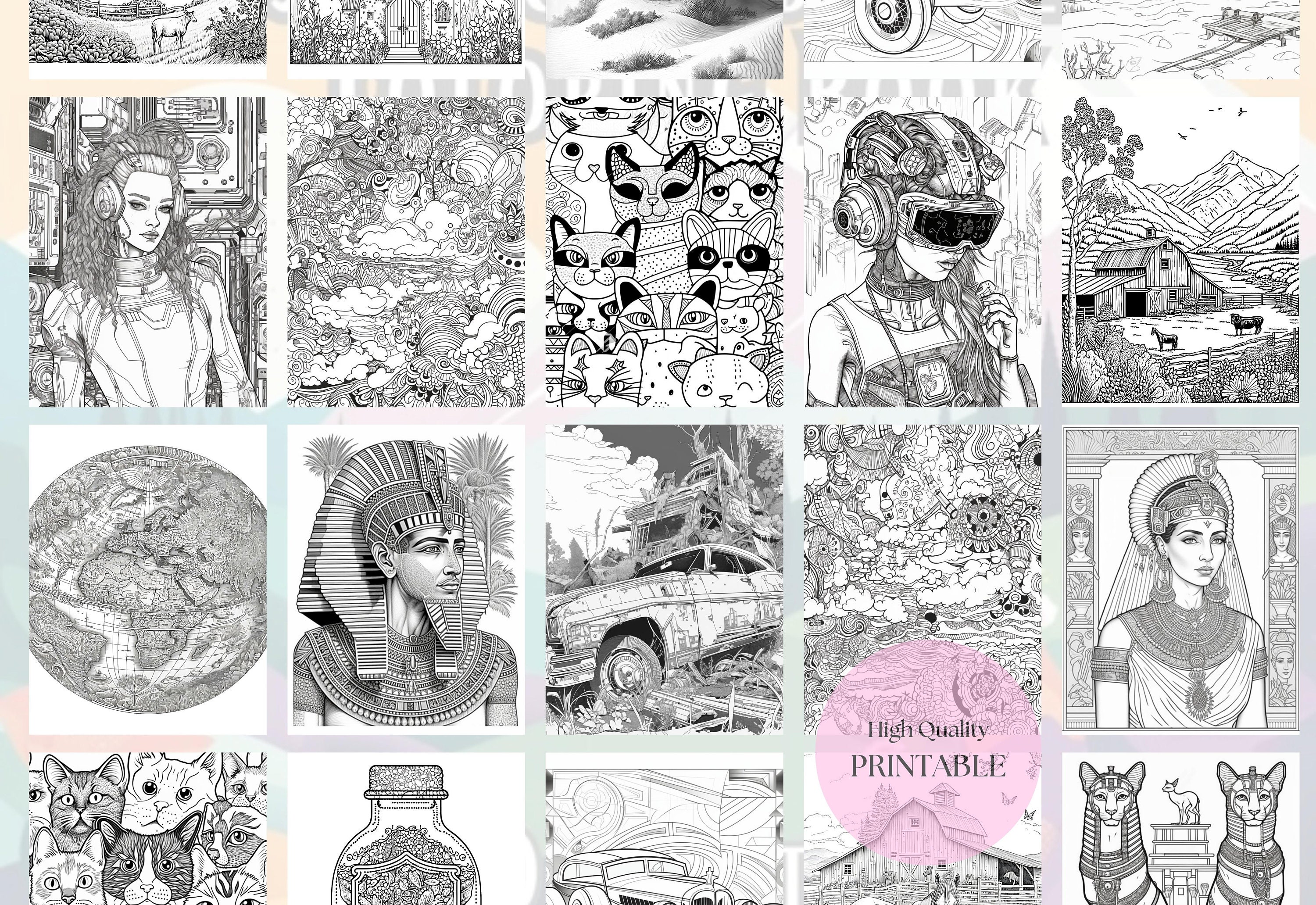 Full Collection 4000 Coloring Pages in 80 Coloring Books Bundle ...