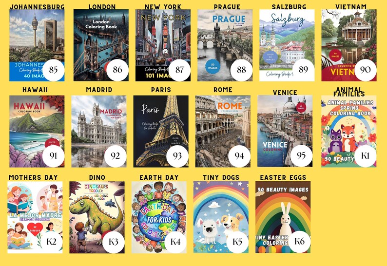 Full Collection 4000 Coloring Pages in 80 Coloring Books Bundle ...