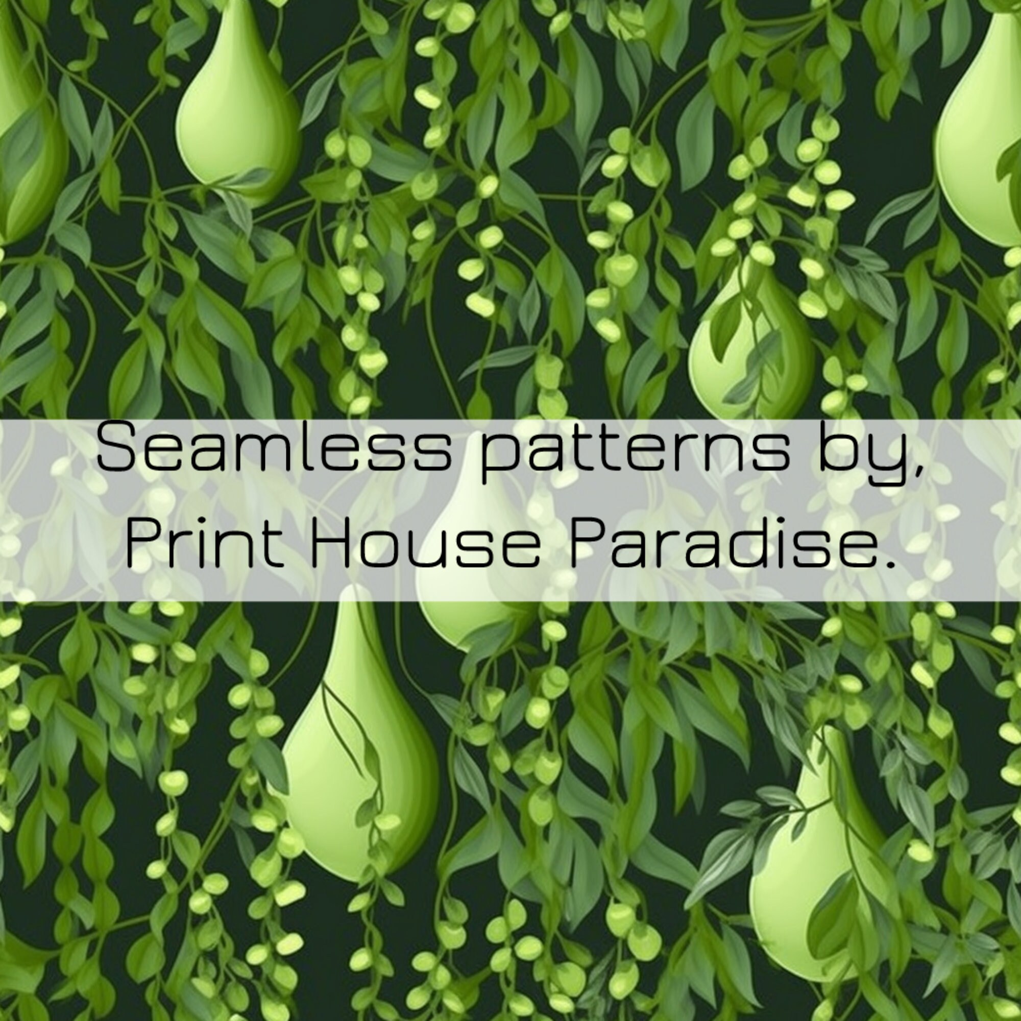 Repeating 3D Hanging Vine Patterns in Digital Download Format, 10 ...