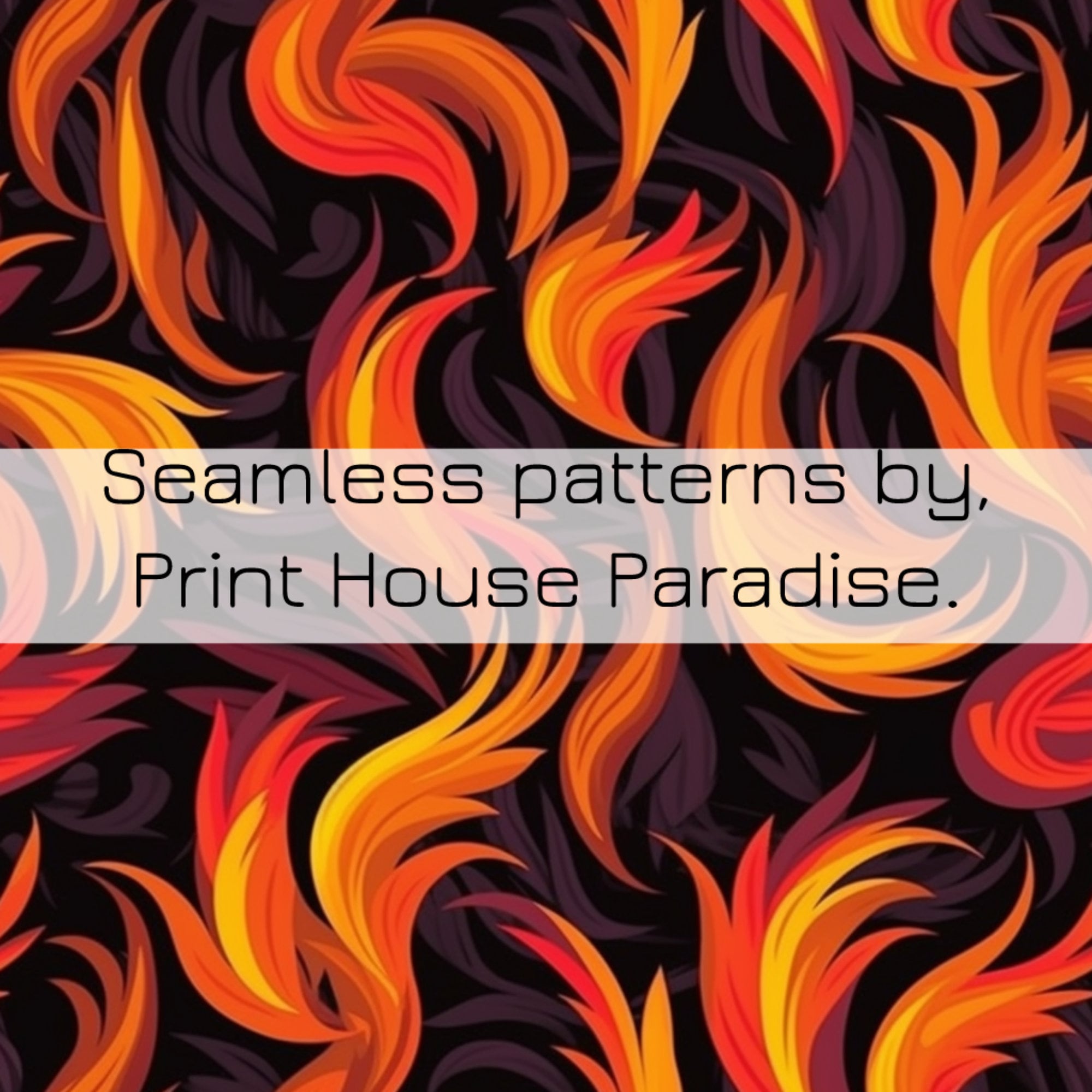 Repeating Fire and Flame Patterns in Digital Download Format, 10 ...